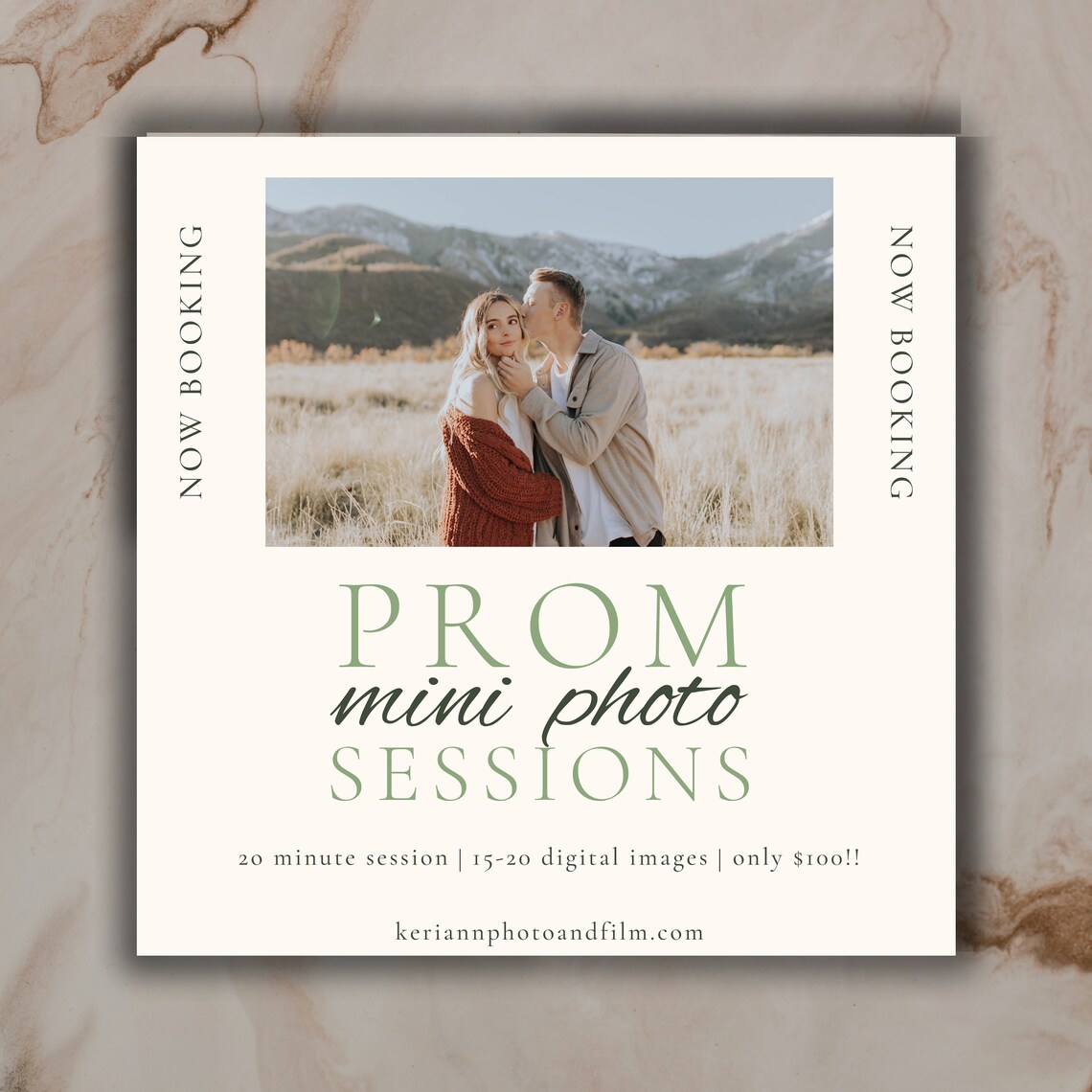 Mini Session Template, Photography Marketing, Canva, Advertise ...