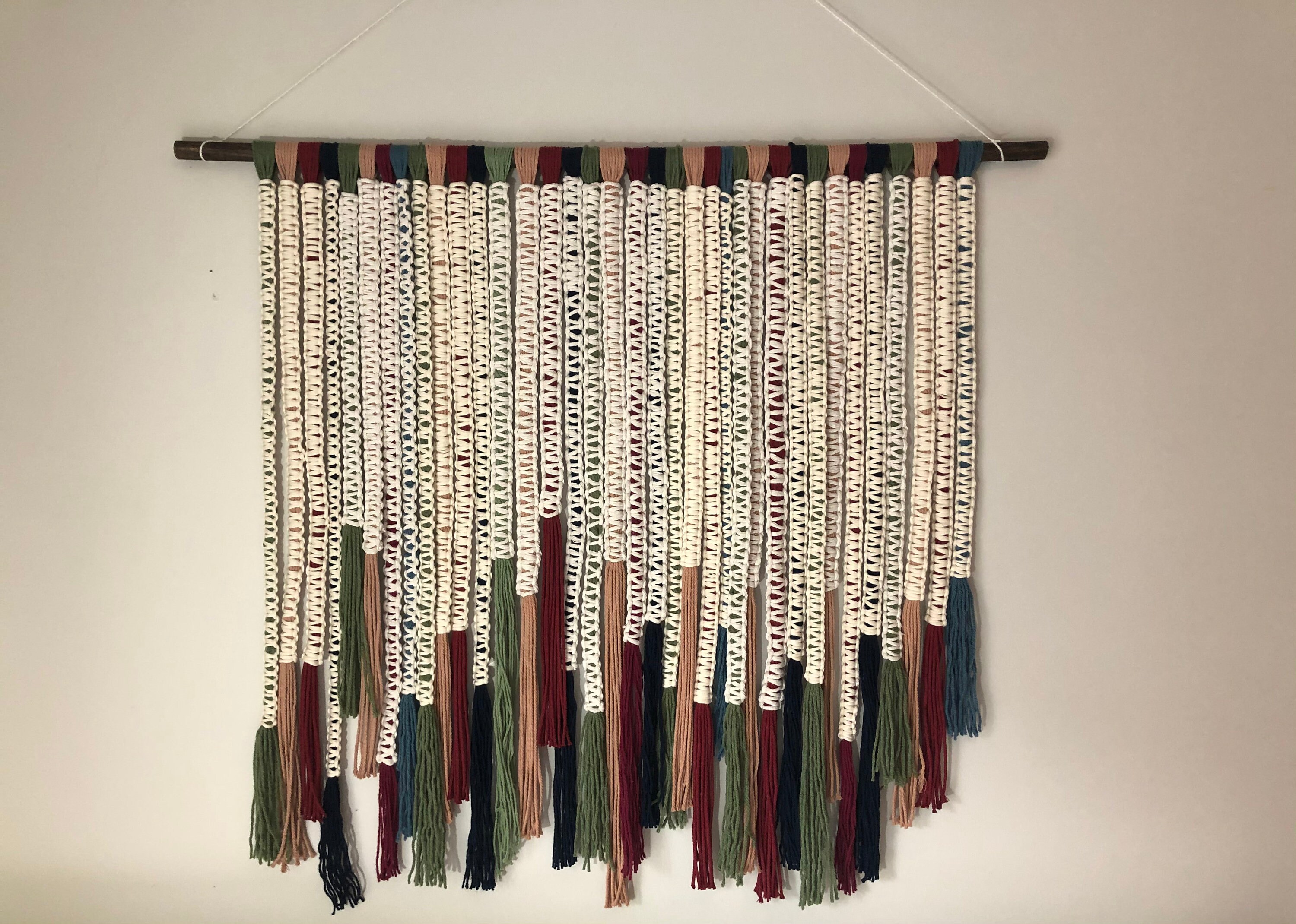 Large Handmade Macrame With Earth Tone Colors - Etsy