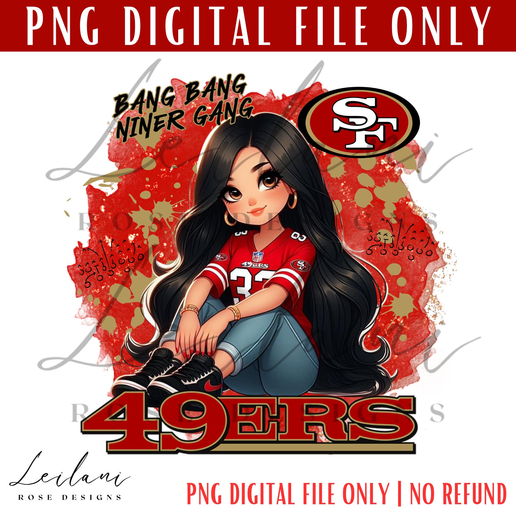 Football Fan 49ers PNG Sublimación Diseño Digital Descargar DTF Print ...