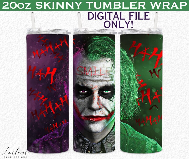 Clown Tumbler Wrap Digital File Sublimation Wrap Joker Digital Wrap Why ...