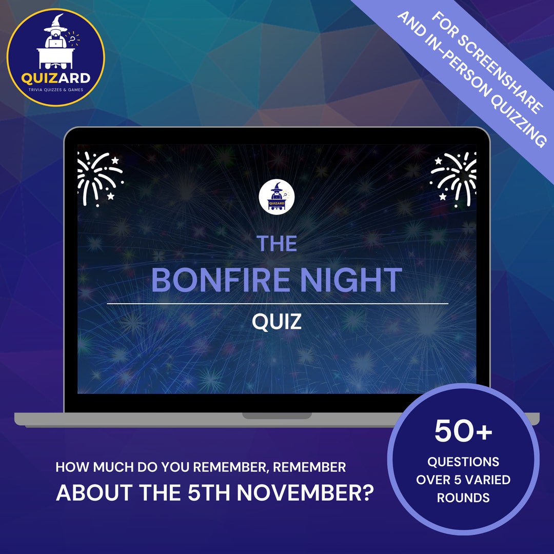 Bonfire Night Quiz | Virtual Trivia Game | Pub Quiz | Powerpoint and ...
