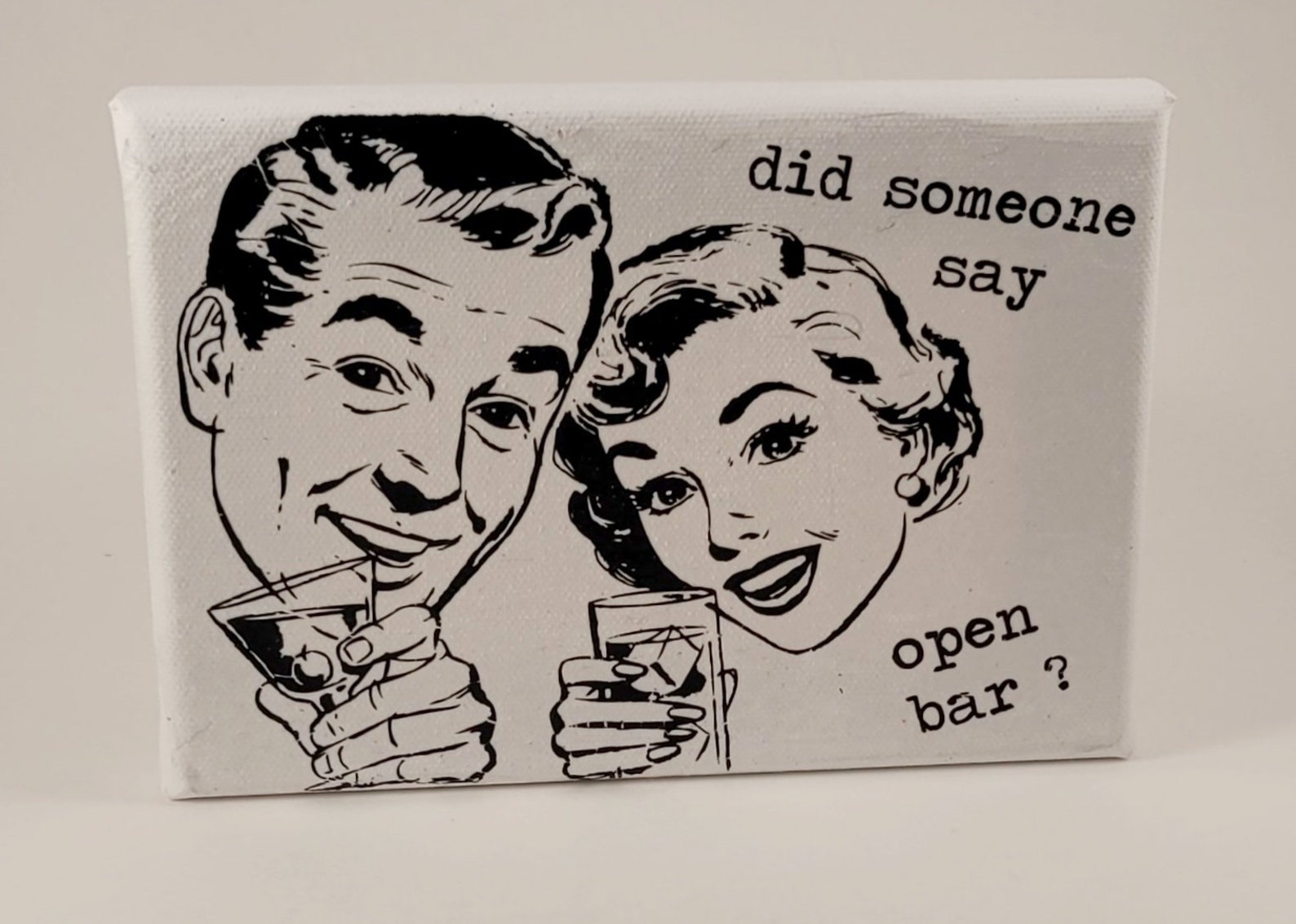 Did Someone Say Open Bar .. Vintage Retro Lady Funny - Etsy