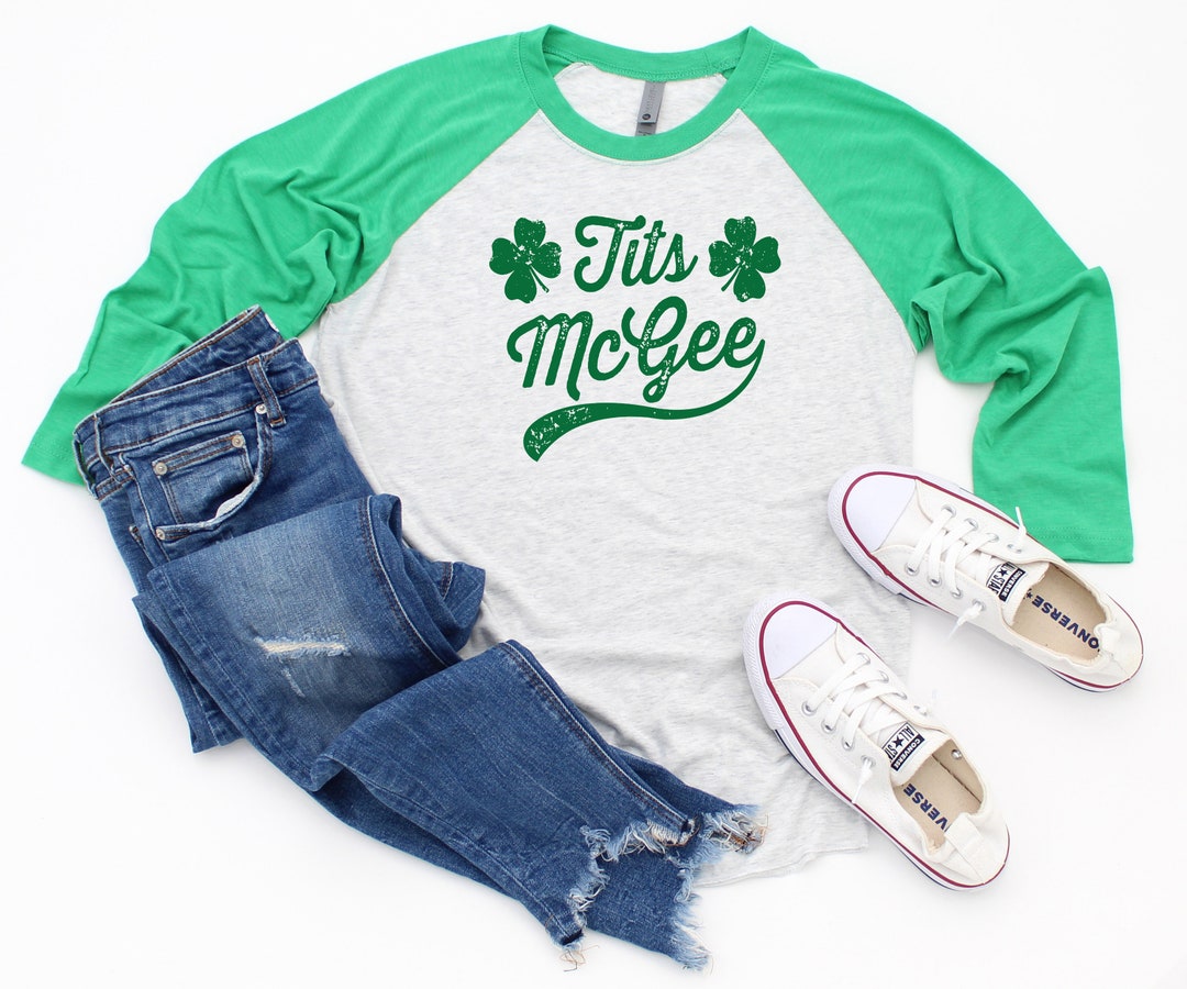 Tits Mcgee Funny, Inappropriate St Patrick's, Snake Saturday Baseball T ...