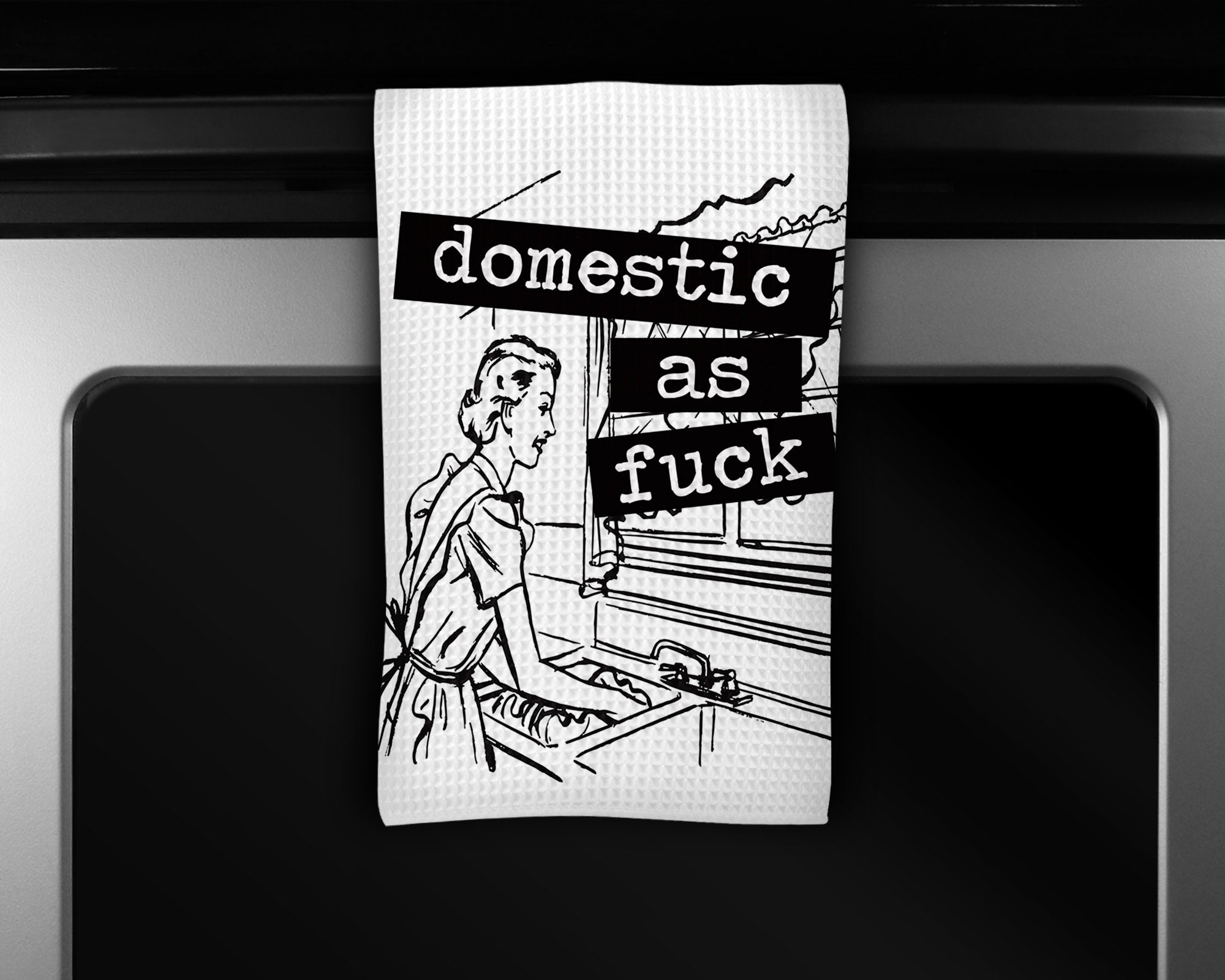 Funny Inappropriate Dish Towel Kitchen Towel. domestic - Etsy