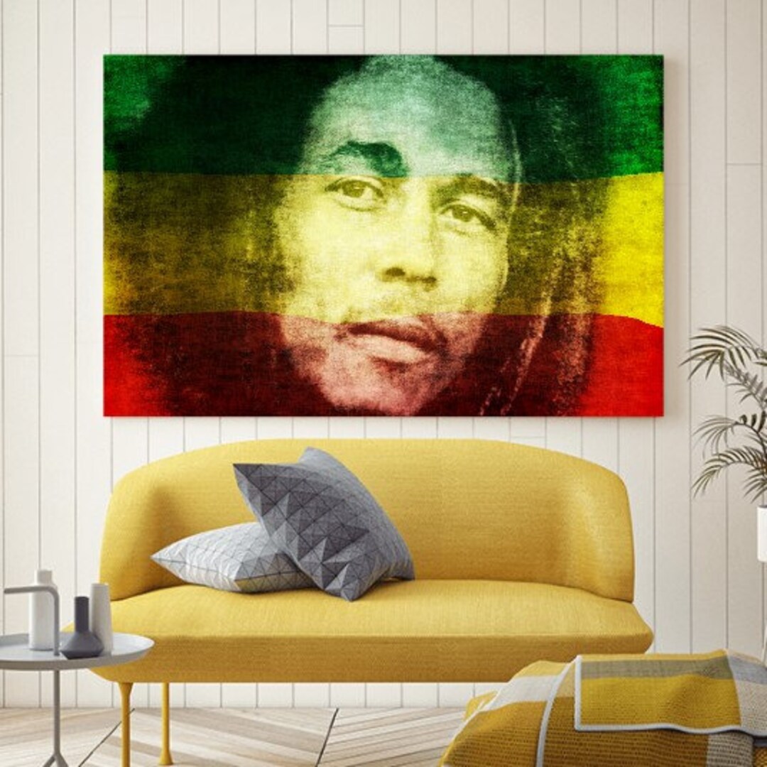 Canvas Print Wall Mural Music Reggae Bob Marley 120 X 80 Cm - Etsy Denmark