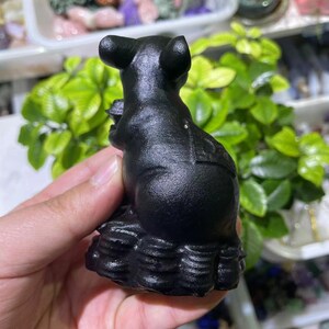Bigger Black Obsidian Mouse Carving|healing Crystal|crystal Mouse ...
