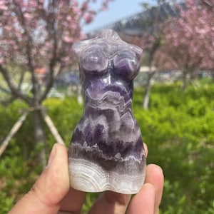 Hand Carved Dream Amethyst Lady Body Carvinghealing Crystal Energy ...