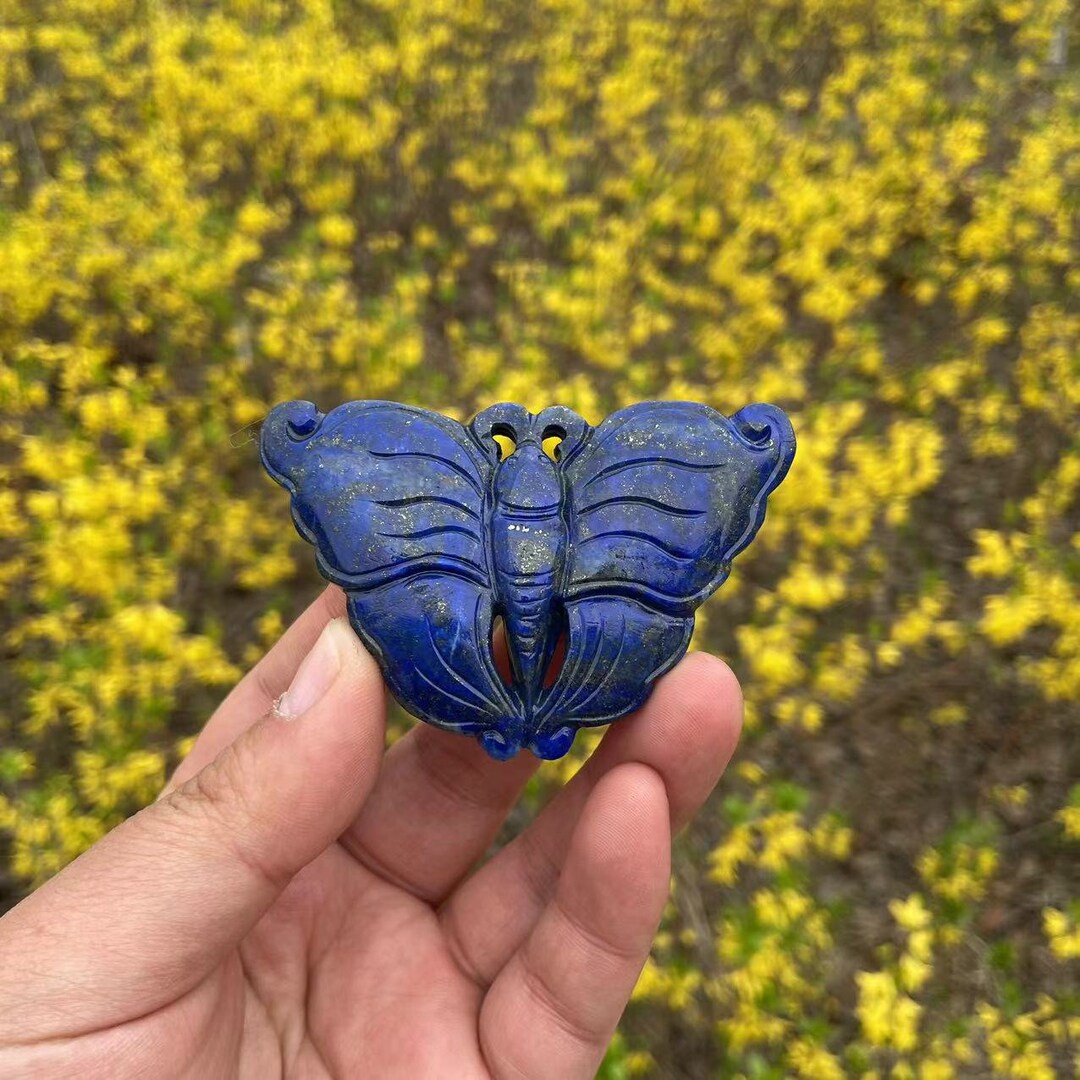Hand Carved Lapis Lazuli Butterfly: Healing Crystal Statue - Etsy