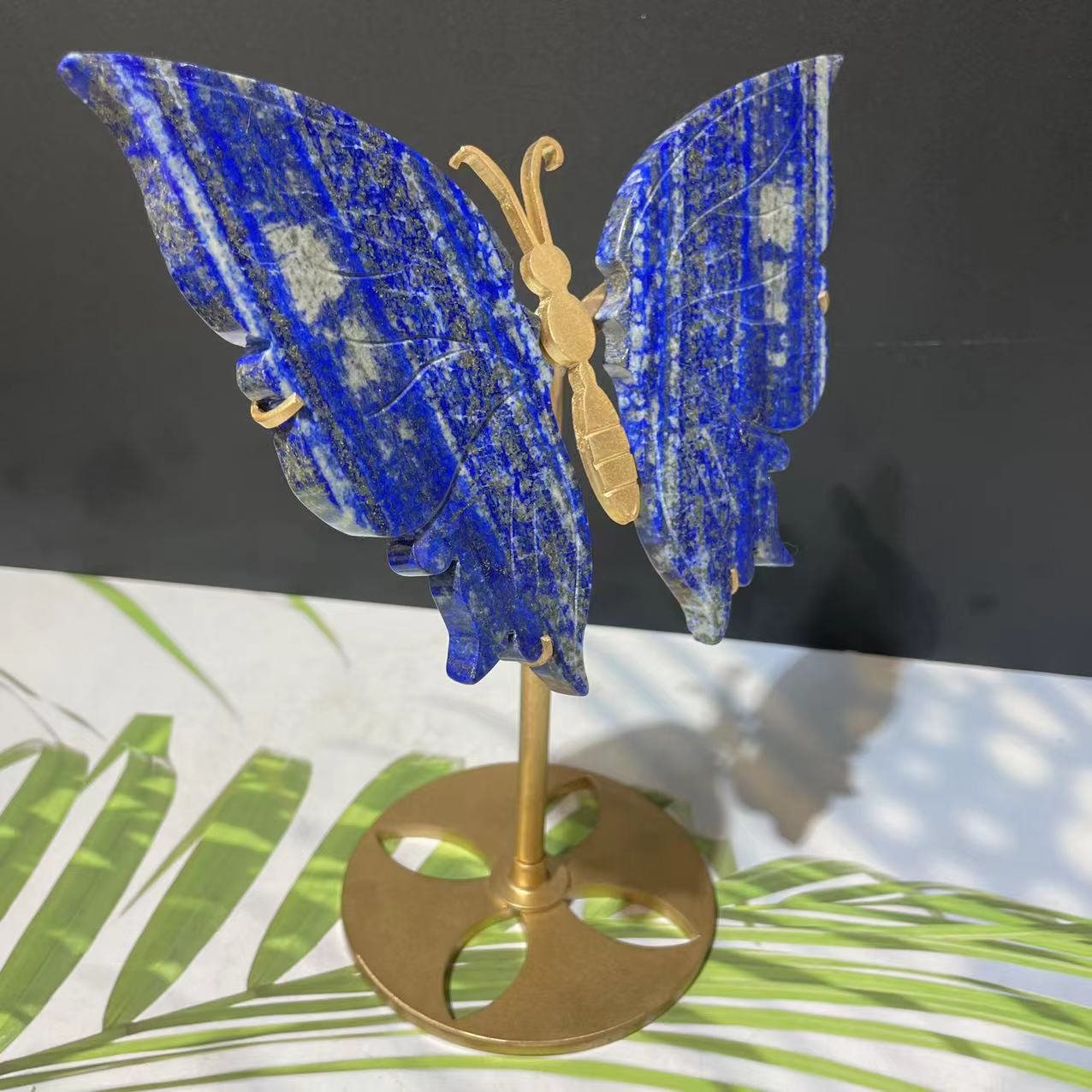 Hand Carved Lapis Lazuli Butterfly Wings With Stand: Spiritual Healing ...