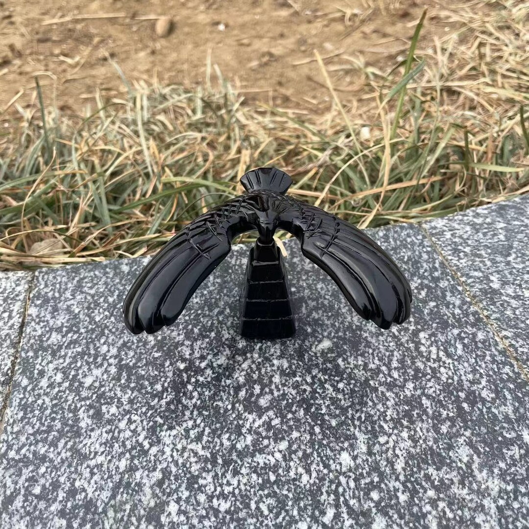 Cool Obsidian Rotating Flying Eagle Carving|crystal Healing Carving ...