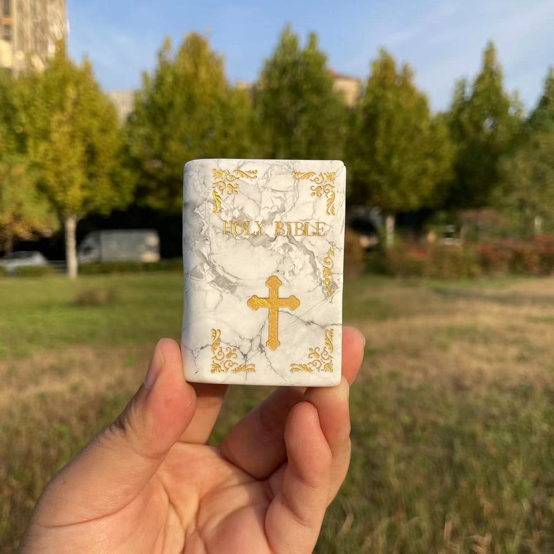 Howlite Holy Bible Carving|crystal Holy Bible Sculpture Crystal Holy ...