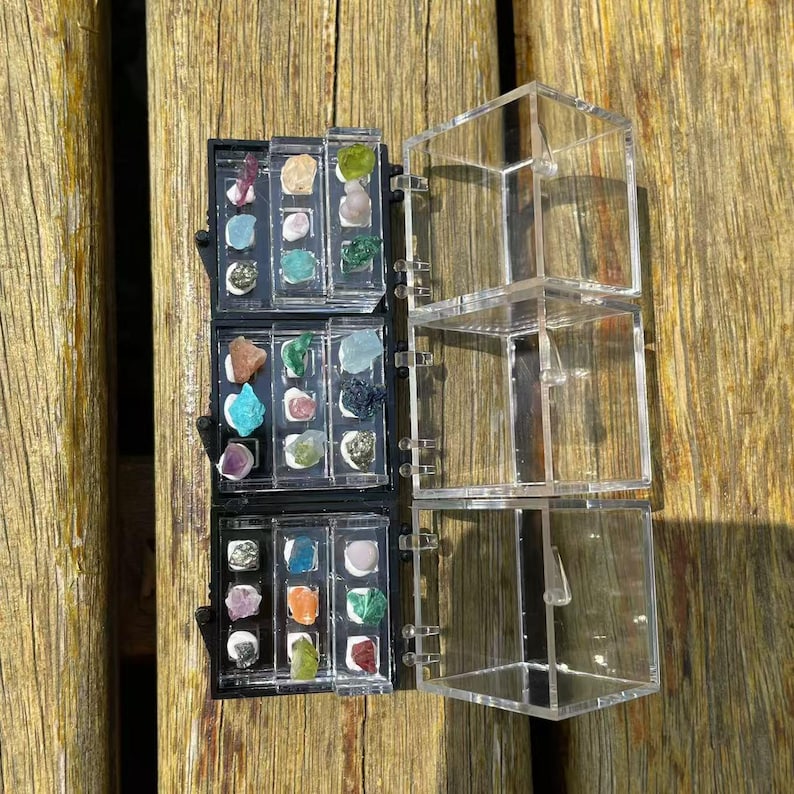 Raw Crystal Specimen Box | Gemstone Collection, Reiki Healing Minerals ...