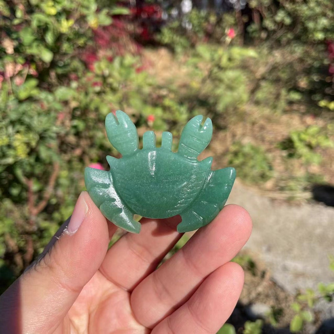 Green Aventurine Crab Carving: Crystal Healing Sculpture - Etsy