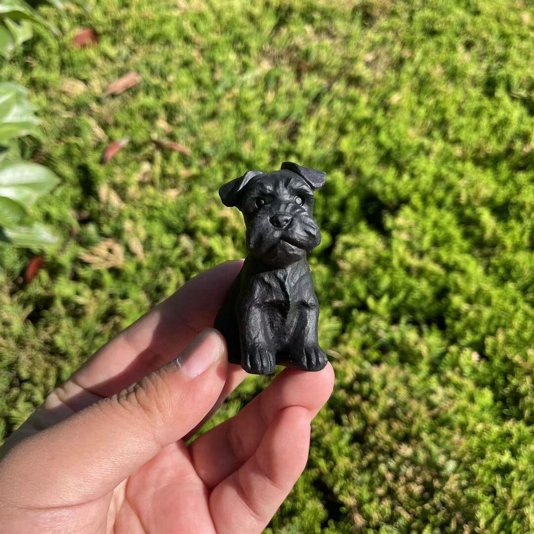 Lovely Obsidian Dog Carvinghealing Crystal Carvingstone Carvingcrystal ...