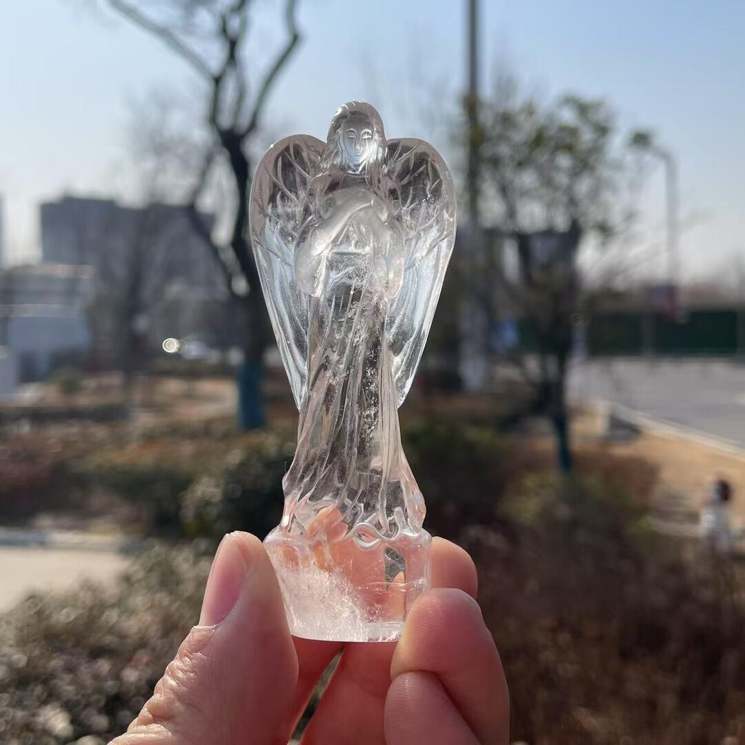 Clear Quartz Angel Carvingcrystal Angel Wingshealing Crystal Angel ...