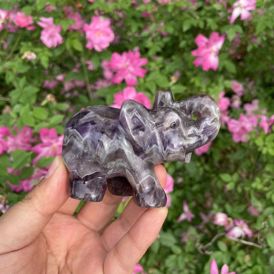 Dream Amethyst Elephant Carvinghealing Crystal Animal Elephant ...