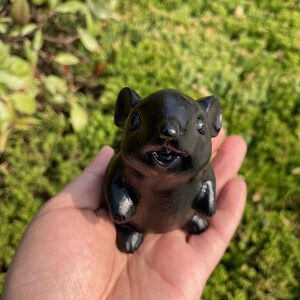 Bigger Black Obsidian Mouse Carving|healing Crystal|stone Mouse Carving ...
