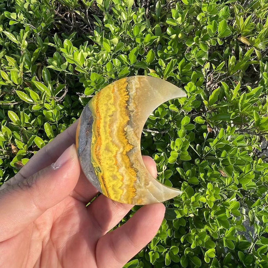 Bumblebee Jasper Moon Carvinghealing Crystal Carvingcrystal Bumblebee ...