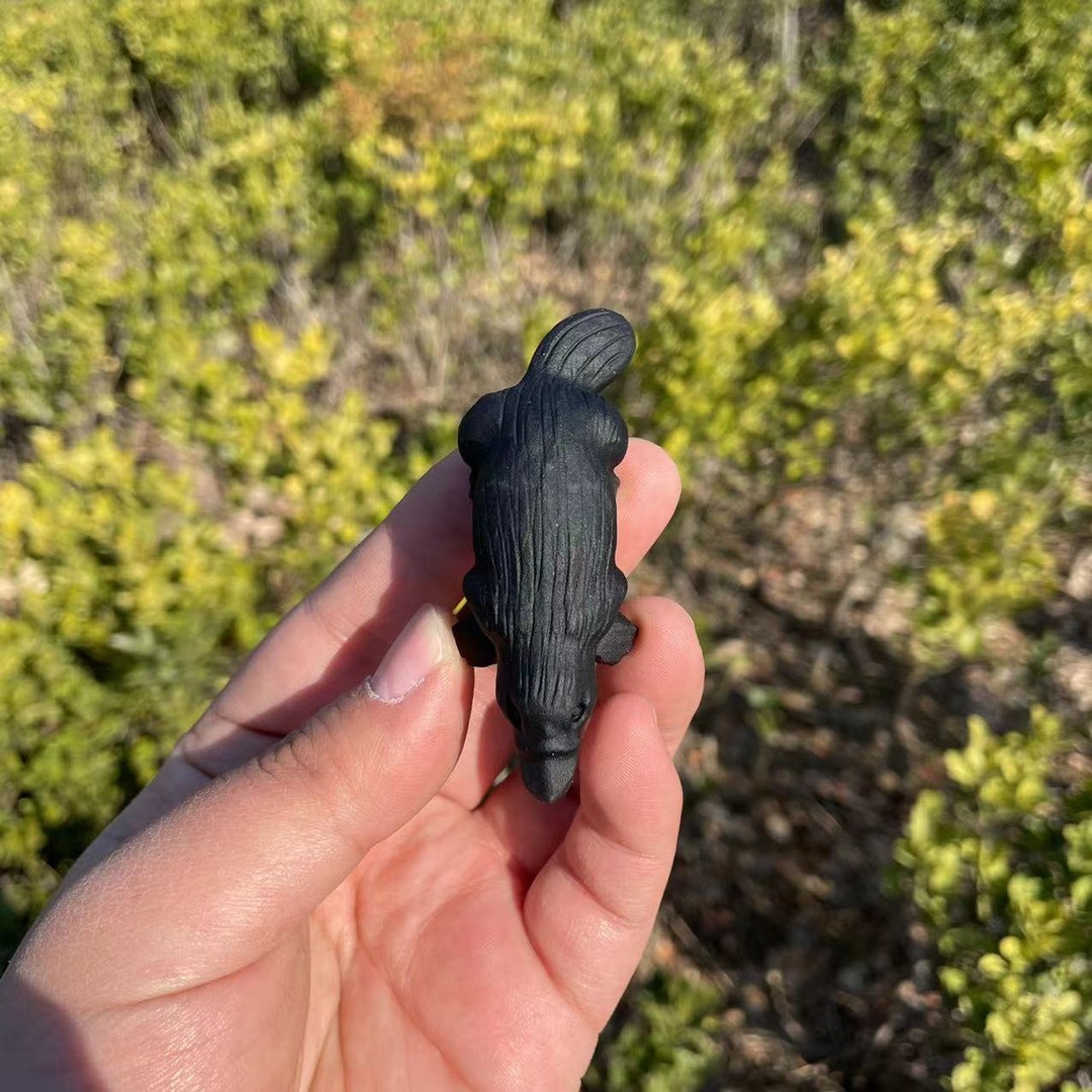 Obsidian Platypus Carving|healing Crystal Carving|stone Carving|crystal ...