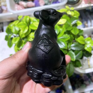 Bigger Black Obsidian Mouse Carving|healing Crystal|crystal Mouse ...