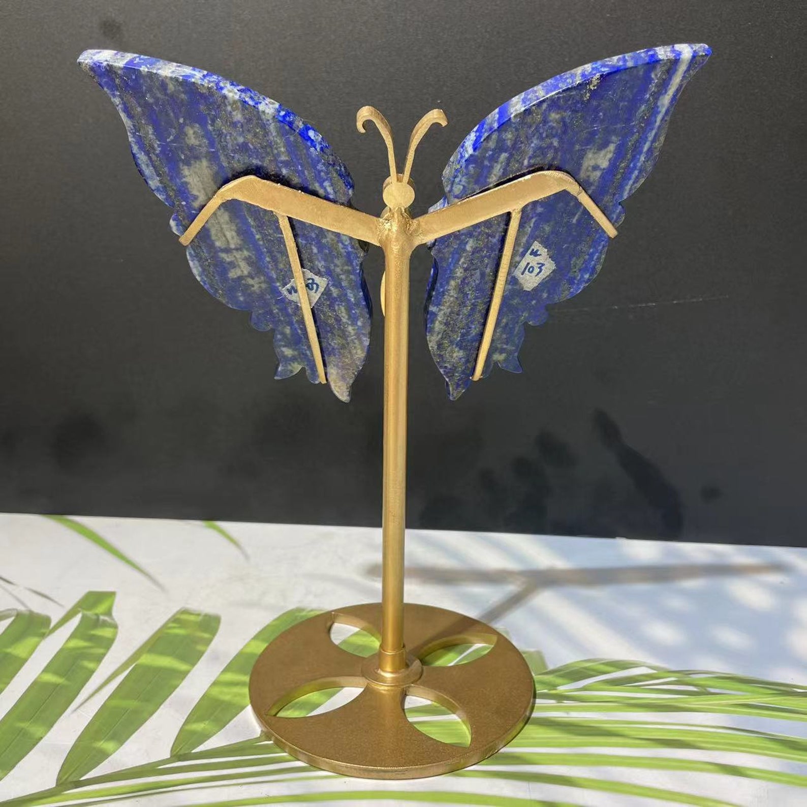 Hand Carved Lapis Lazuli Butterfly Wings With Stand: Spiritual Healing ...