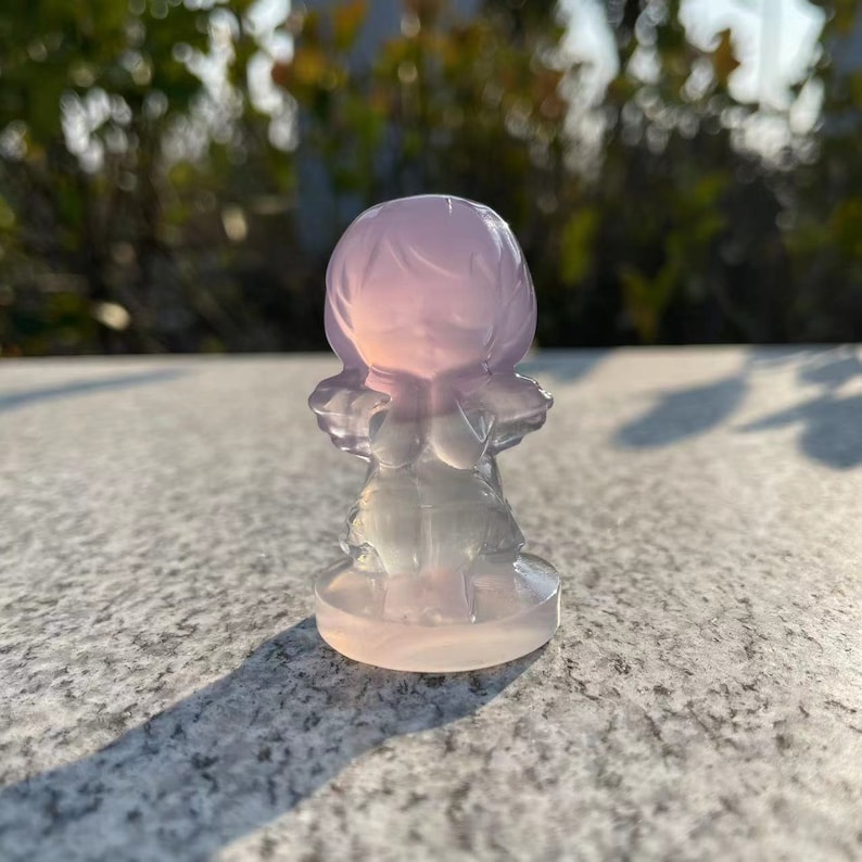 Fluorite Crystal Girl Angel Carving: Spiritual Healing Sculpture - Etsy