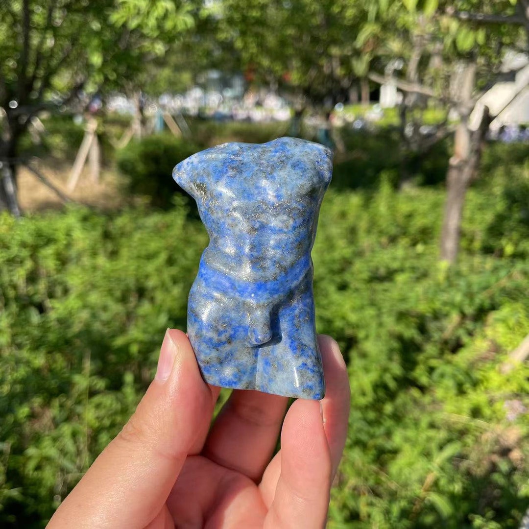 Hand Carved Lapis Lazuli Male Torso: Healing Crystal Sculpture - Etsy