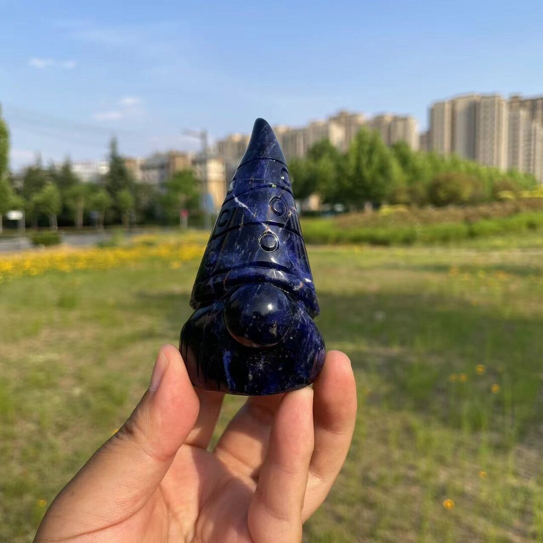 Cute Sodalite Gnome Carving|healing Crystal|crystal Gnome Carvings ...