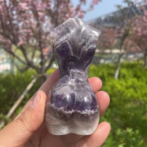 Hand Carved Dream Amethyst Lady Body Carvinghealing Crystal Energy ...