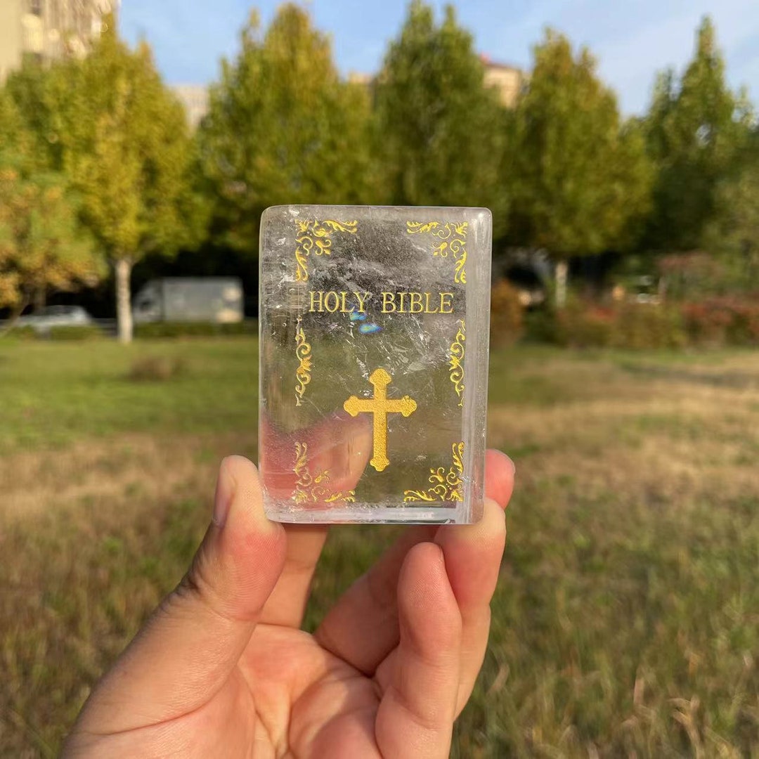 Clear Quartz Bible Carving|crystal Holy Bible Sculpture Crystal Holy ...