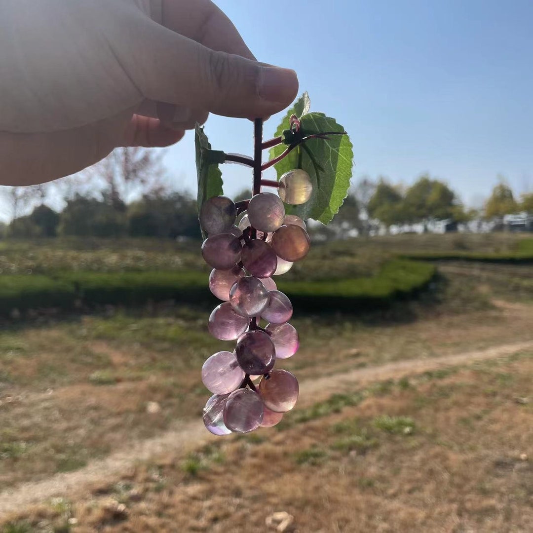 Hand Carved Fluorite Grape Shape Carving|crystal Grape Sculpture ...