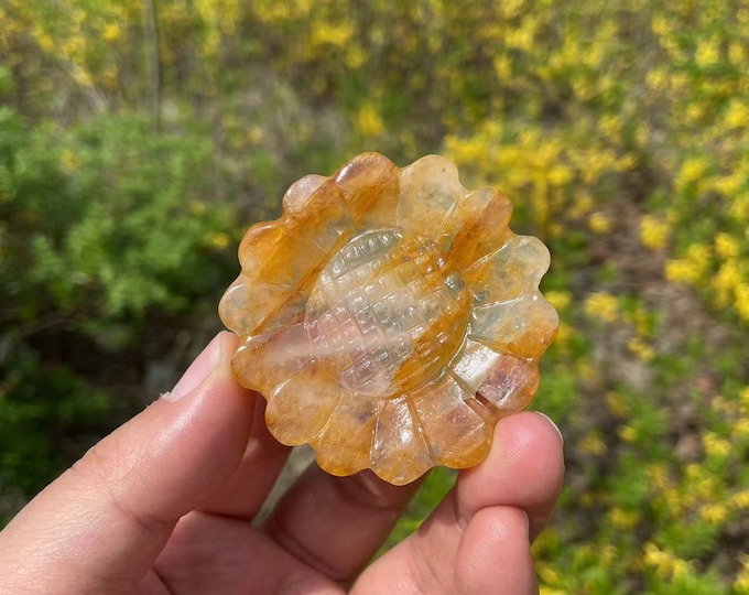 The Crystal AMETHYST Sunflower, Stained Glass Flower, Glasswork ...