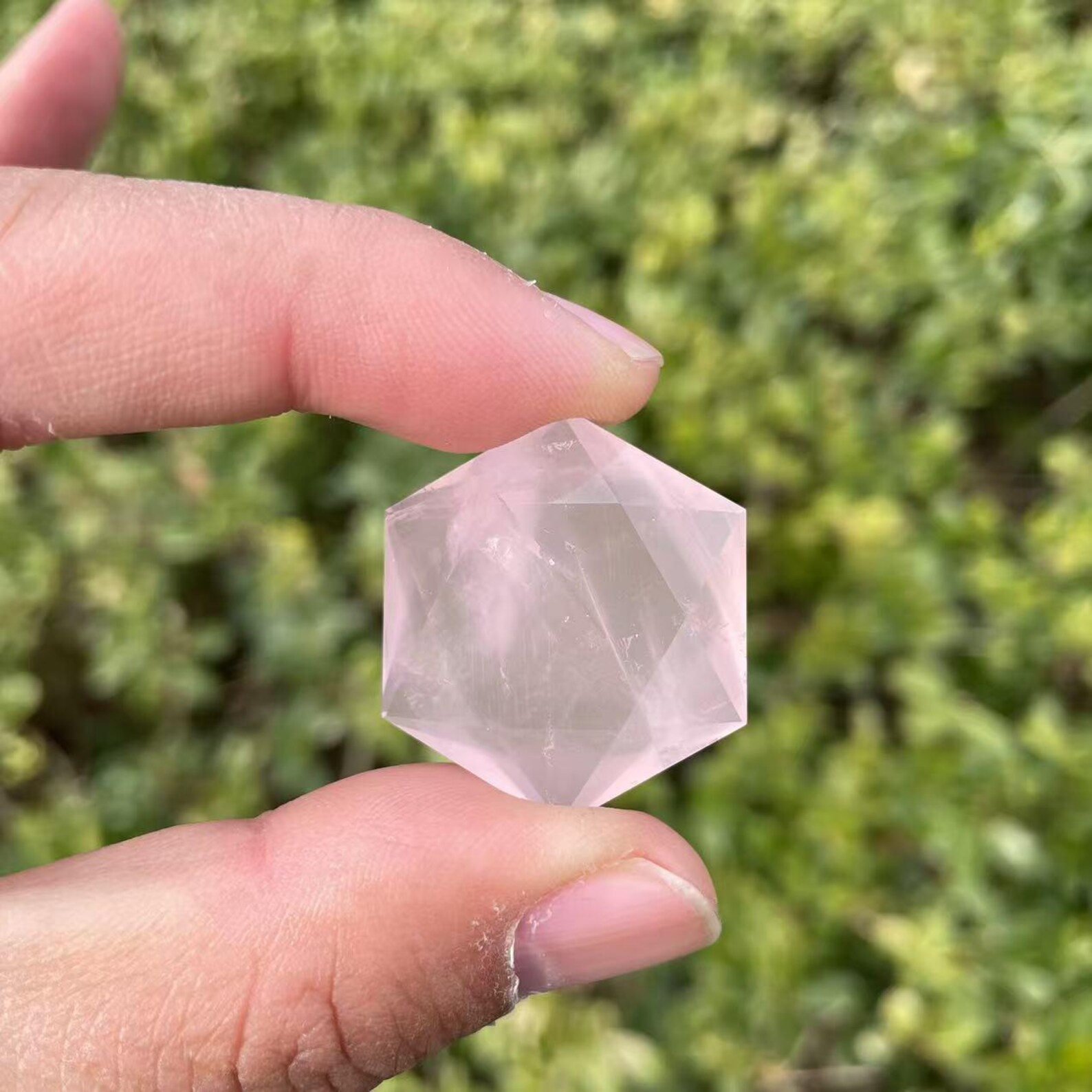 Crystal Hexagon Carving: Amethyst, Rose Quartz, Reiki Healing Decor - Etsy