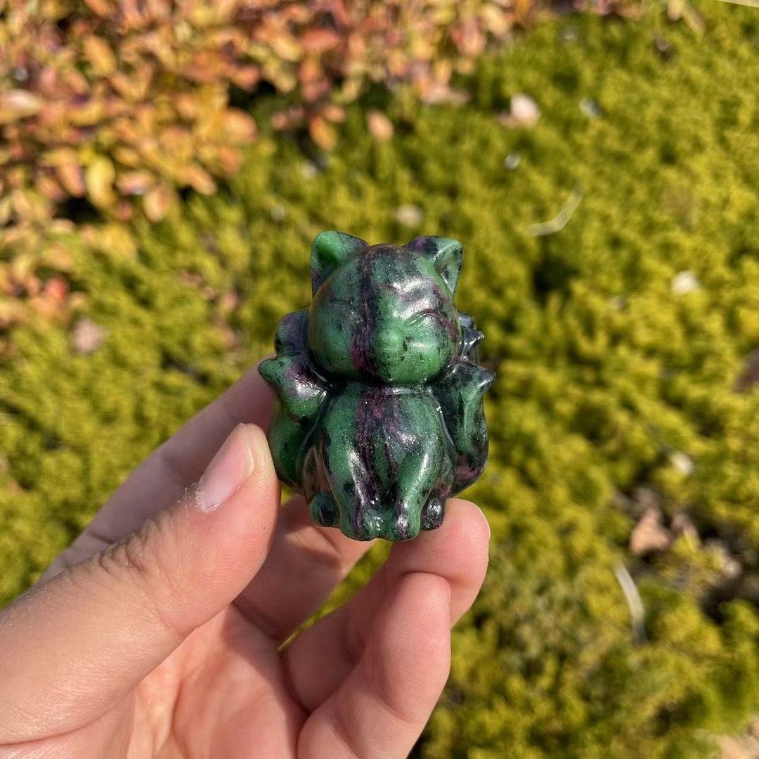 Lovely Ruby in Zoisite Fox Carvingcrystal Healing Carvingcrystal Animal ...