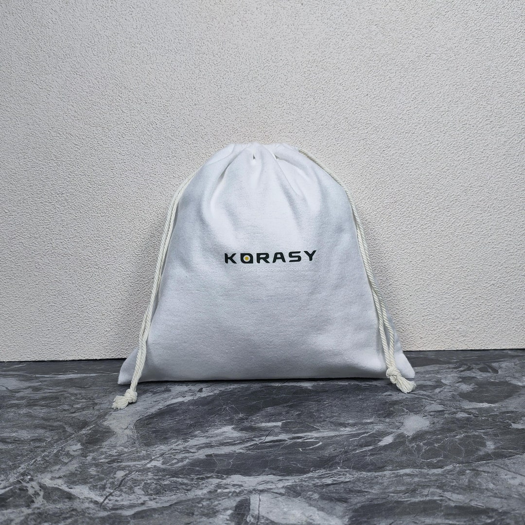 50pcs Flannel Cotton Dust Bags, Bulk Drawstring Packaging Custom Logo ...