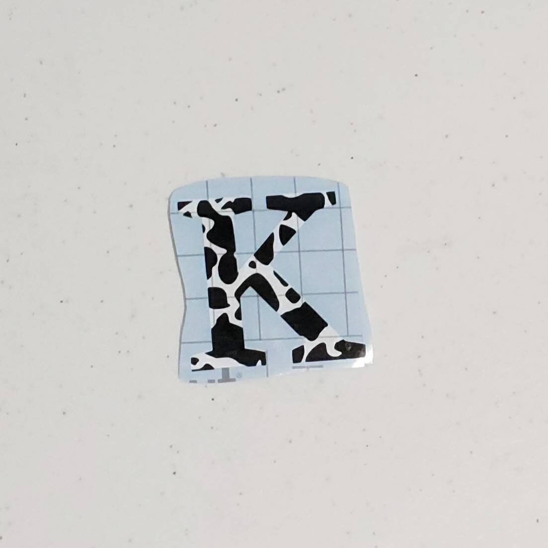Cow Print Letter Vinyl Sticker Decal Custom Personalized | Etsy