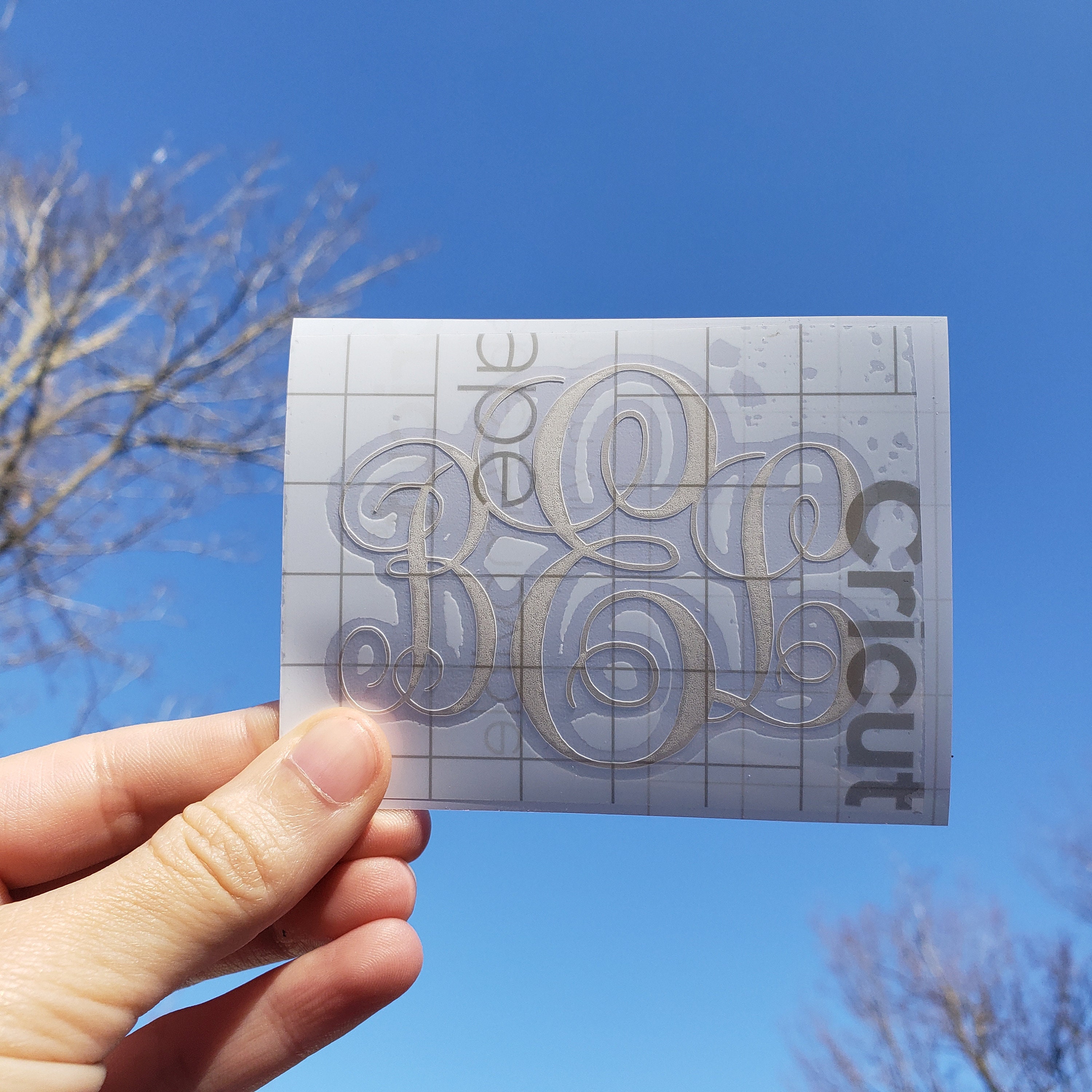 Cursive Monogram Vinyl Sticker 15 Colors Custom Monogram | Etsy