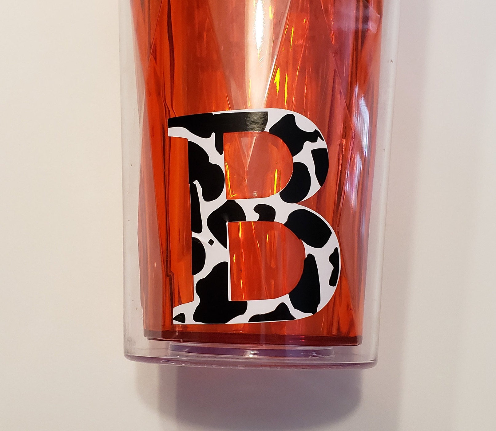 Cow Print Letter Vinyl Sticker Decal Custom Personalized | Etsy