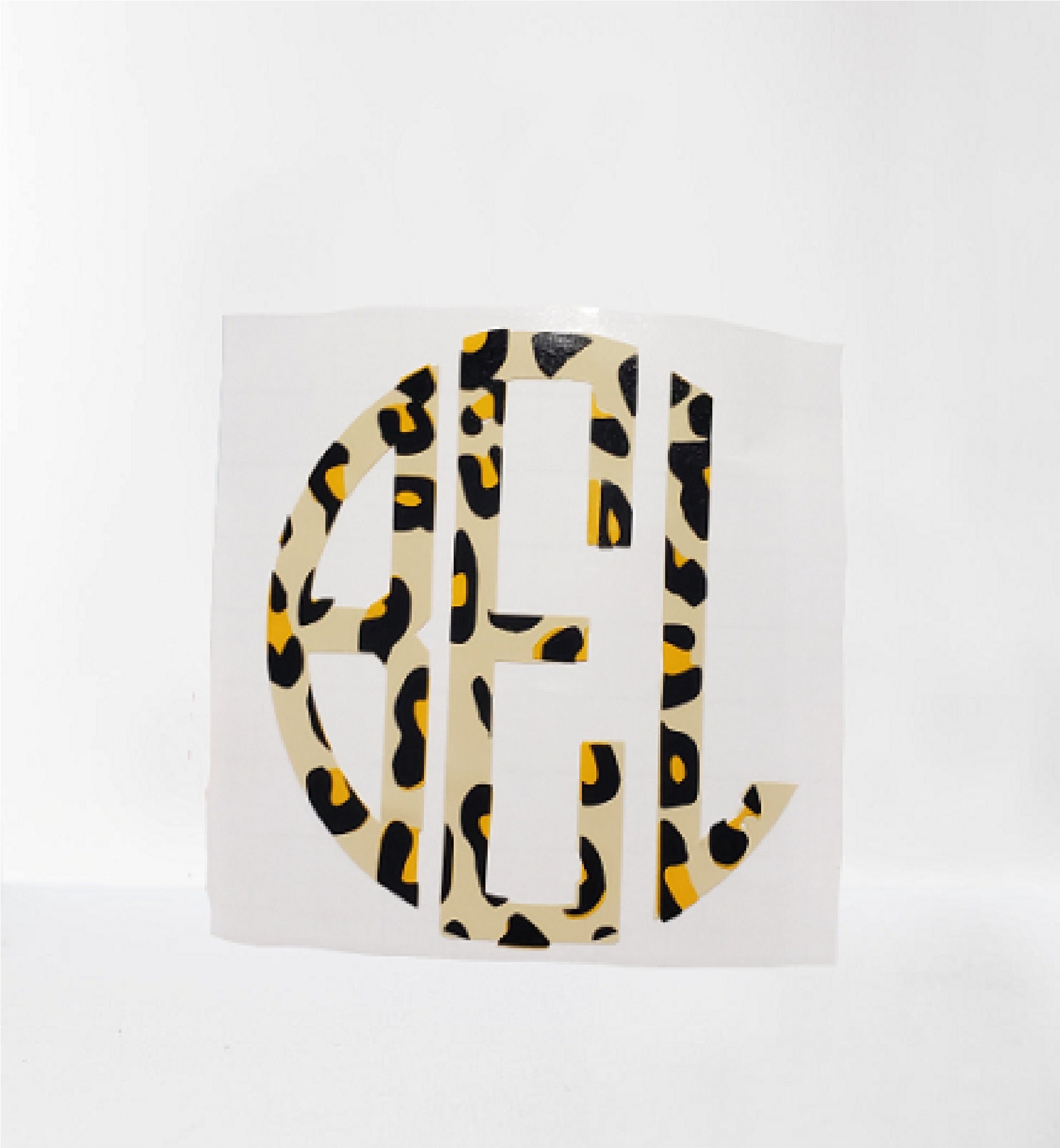 Cow and Leopard Print Monogram Vinyl Sticker Car Decal | Etsy