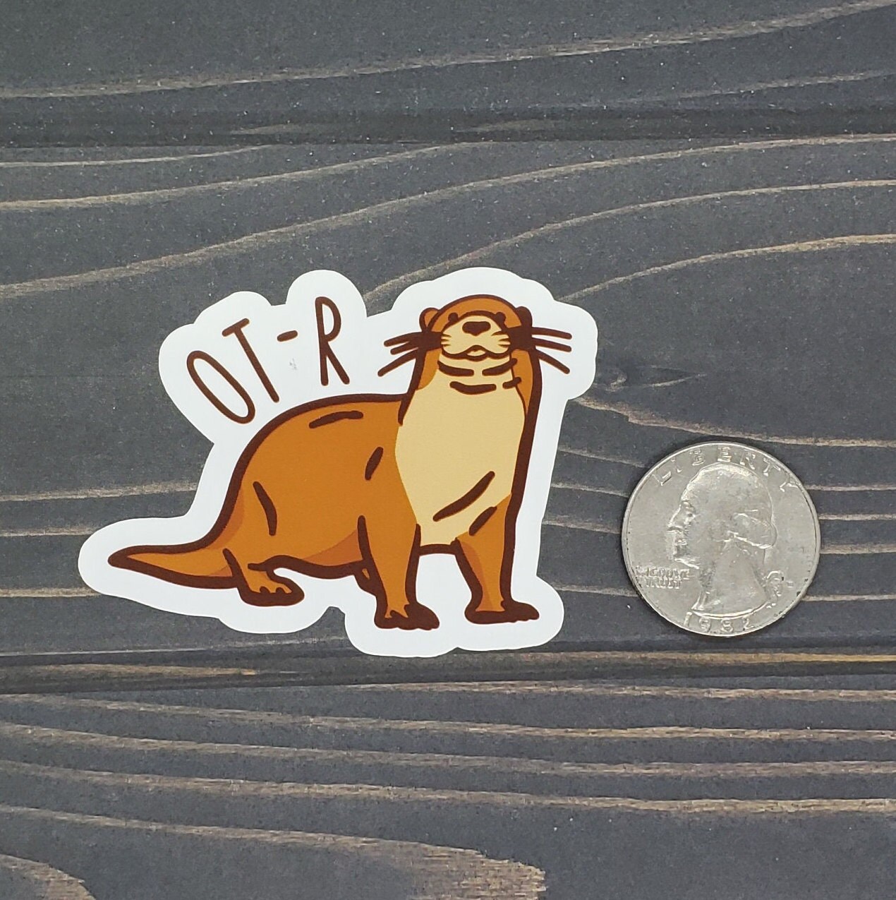 OTR Otter Sticker Cute Water Resist Decal for Water Bottles - Etsy