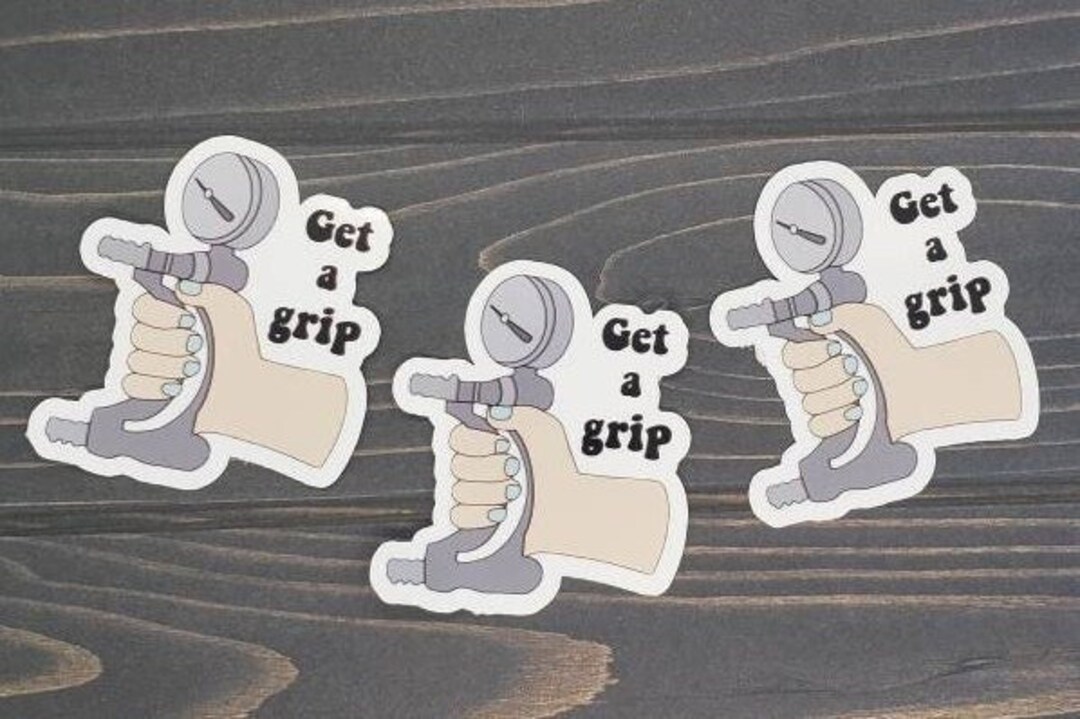 Get a Grip Sticker, Water Resist Punny Occupational Therapy Laptop and ...