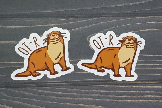 OTR Otter Sticker Cute Water Resist Decal for Water Bottles - Etsy