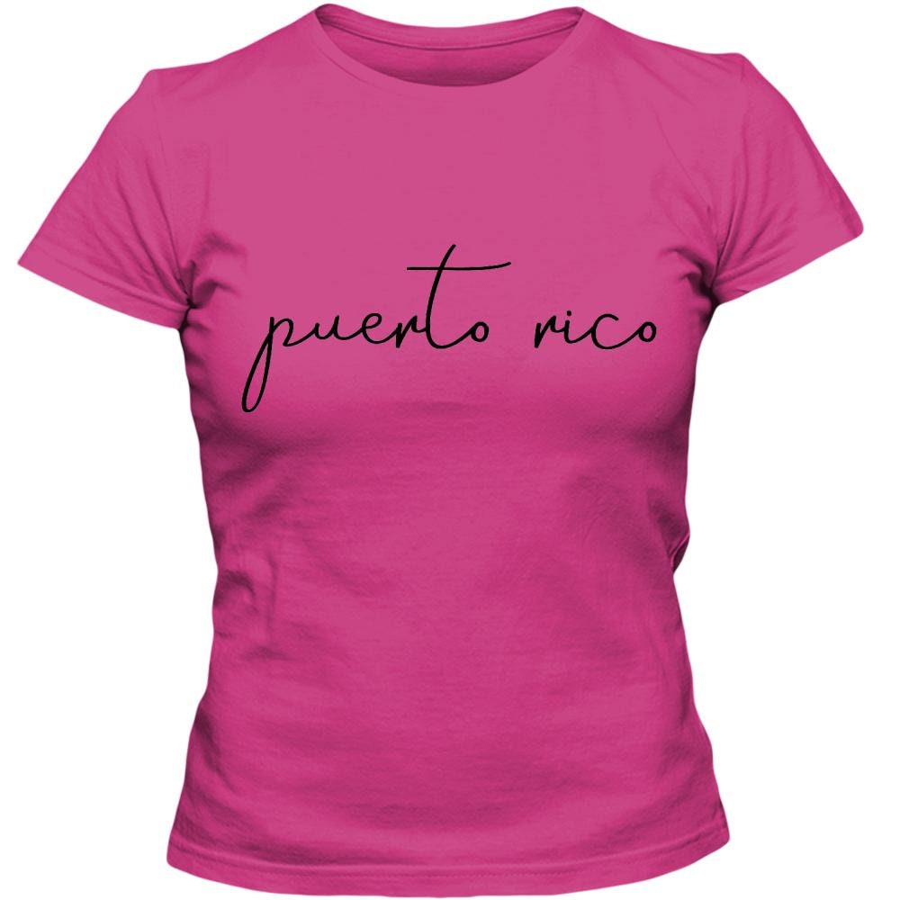 PUERTO RICO MINIMALIST Map T-shirt Ladies Classic Tee Cute Assorted ...