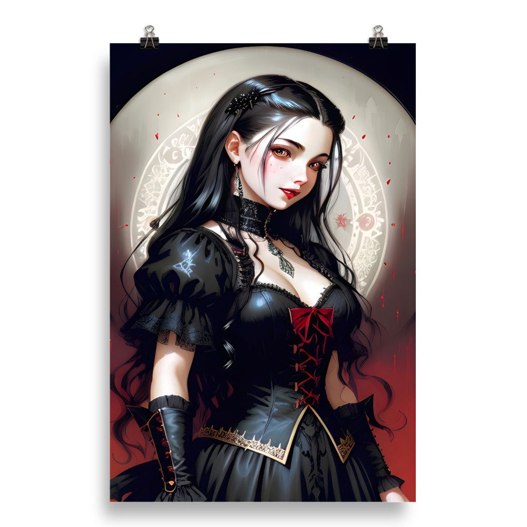 Beautiful Vampir Women Gothic Art Poster - Etsy