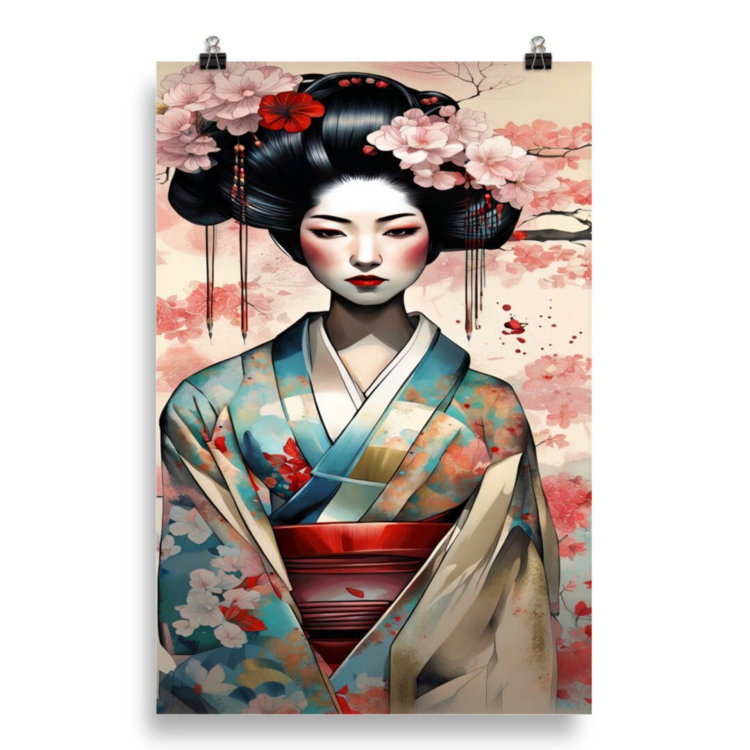 Japan Geisha Traditional Poster - Etsy