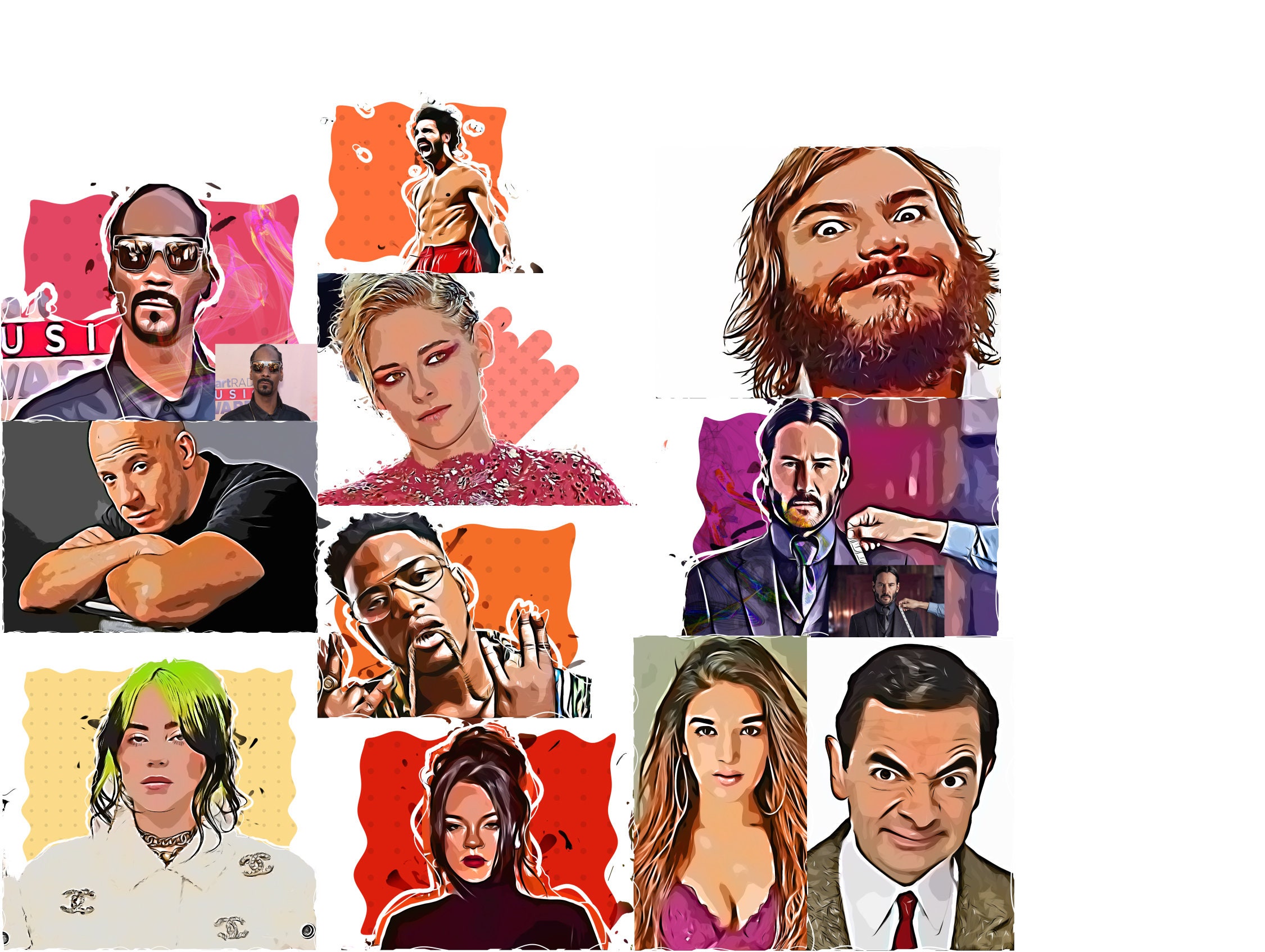 Custom Canvas Prints Customised Cartoon Head Shot | Etsy