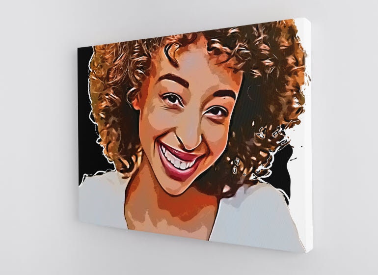 Custom Canvas Prints, Customised Cartoon Head Shot - Etsy