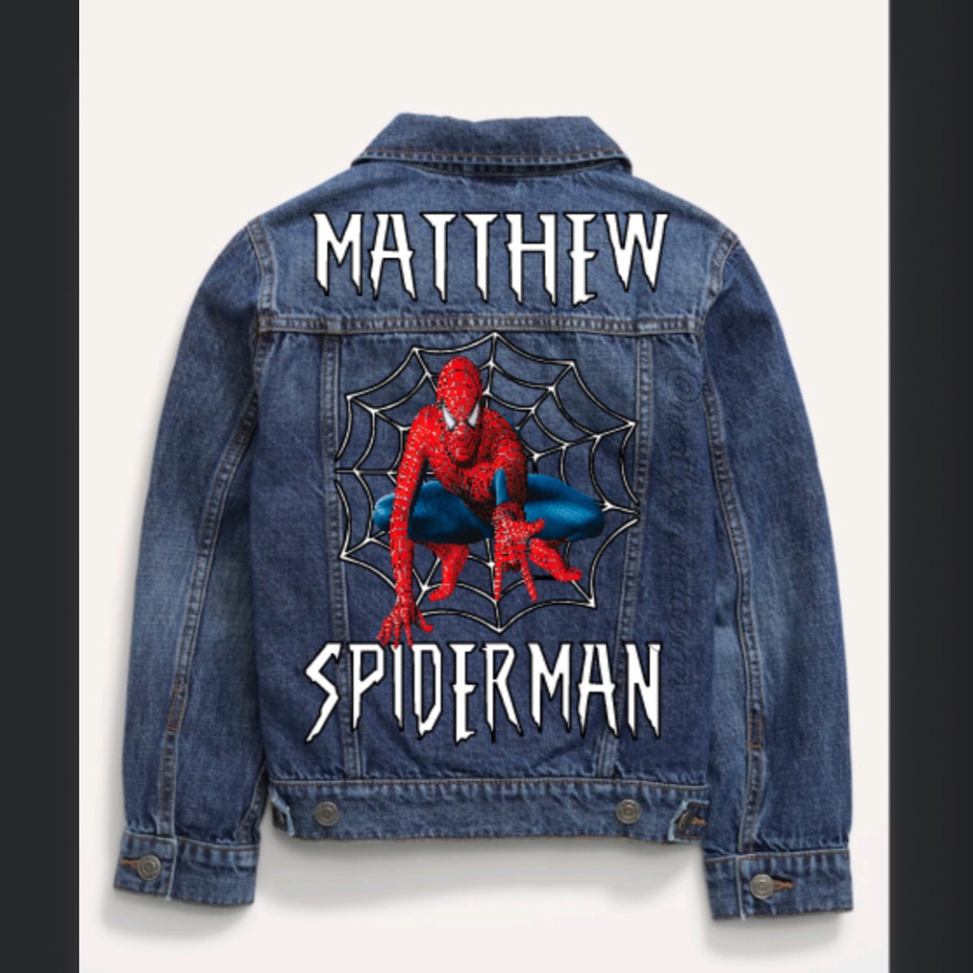 Spider-man Kids Denim Jacket Inspired, Spider, Denim Jacket, Spider Man ...