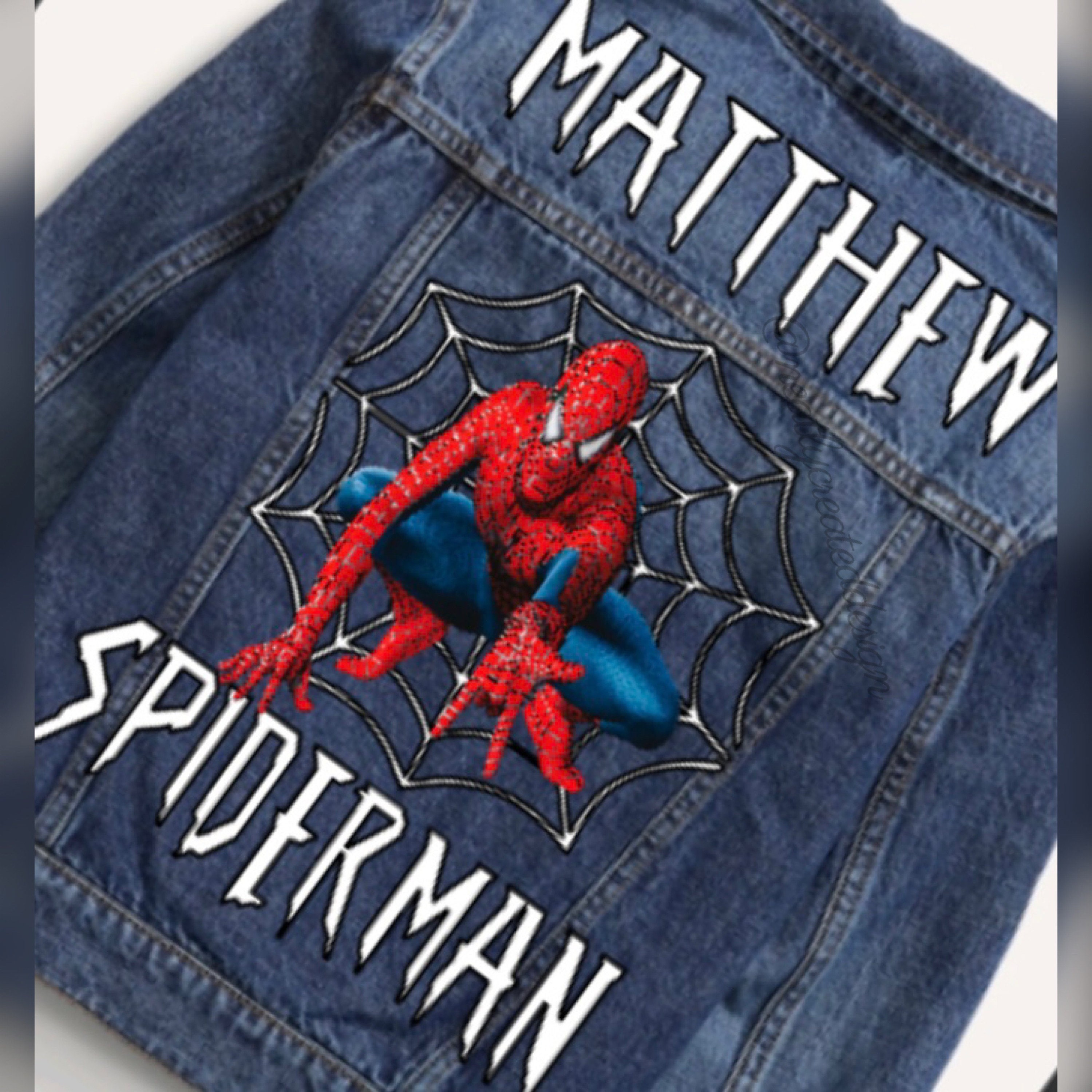 Spider-man Kids Denim Jacket Inspired, Spider, Denim Jacket, Spider Man ...