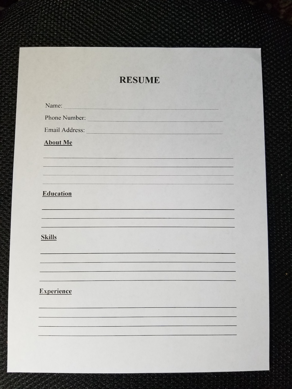 Resume, Digital, Simple, Job Resume, Printable, Editable - Etsy